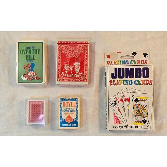 Hoyle | Games | Vintage Novelty Playing Card Decks Lot Of 5 Jumbo ...